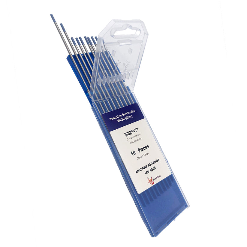 Fox Alloy 10pcs 2.0% Lanthanated Blue Tungsten Electrode WL20 TIG Weld